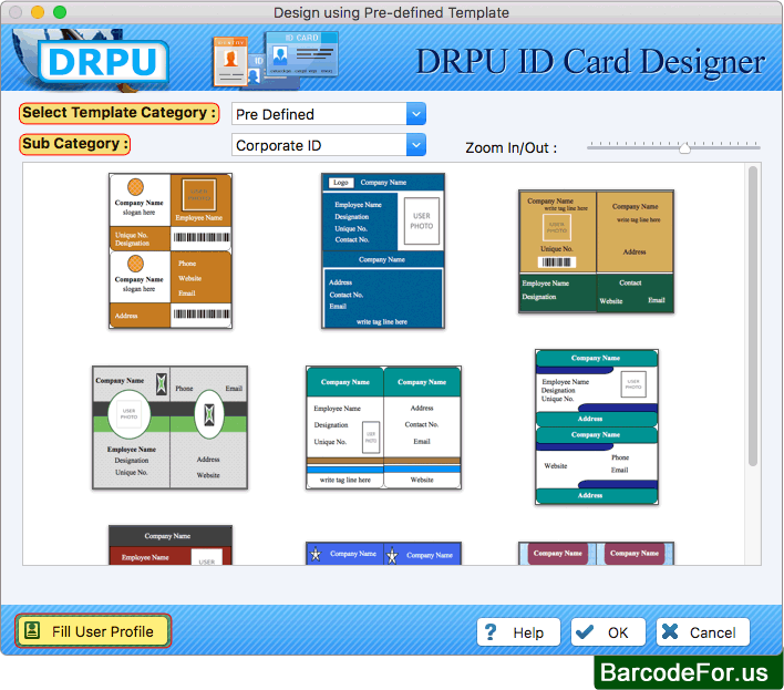 Screenshots of Mac ID Card Design Software to design ID cards ...