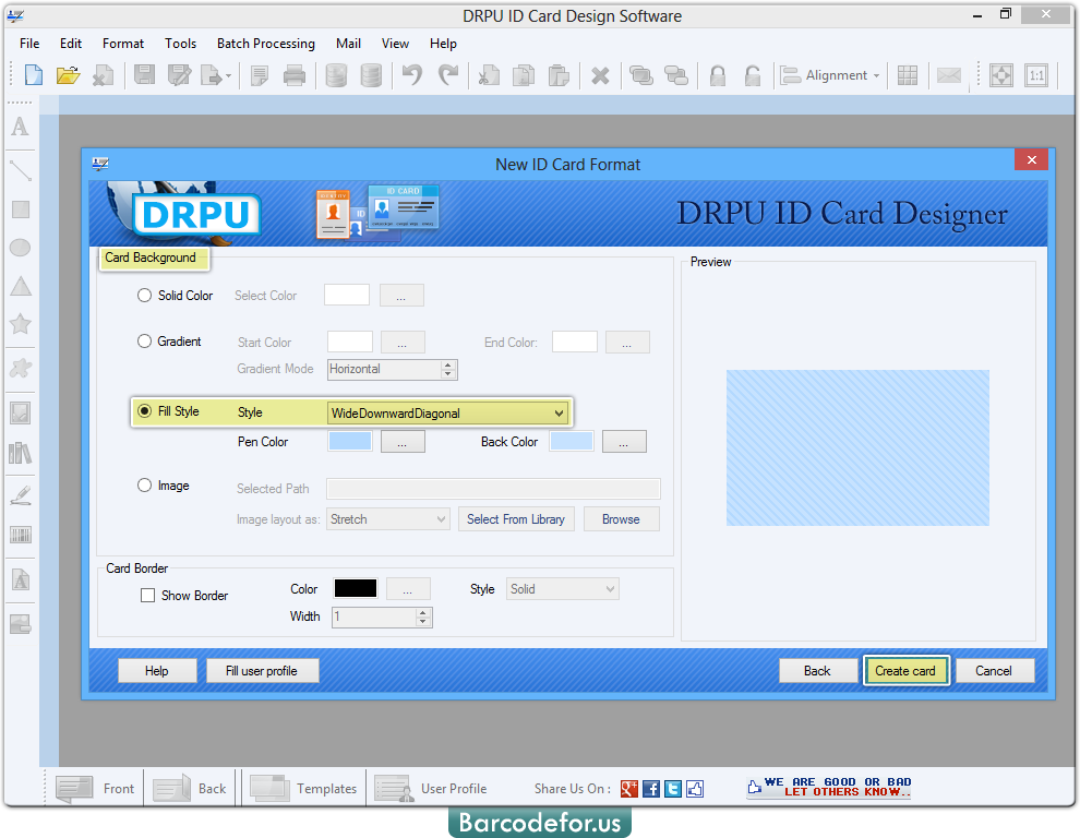 Watch screenshots of ID Card Maker Software - BarcodeFor.us