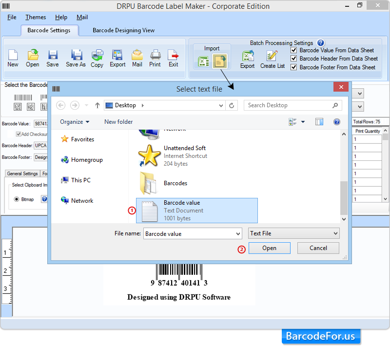 Import Barcode List From Text Or Excel File Format BarcodeFor us