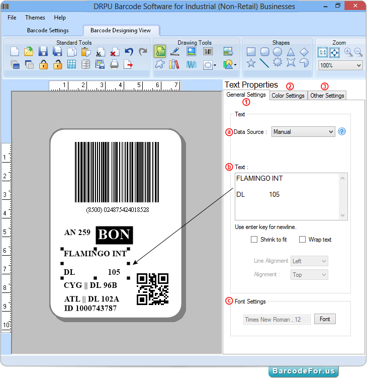 Screenshots of Barcode Generator for Manufacturing Industry - BarcodeFor.us