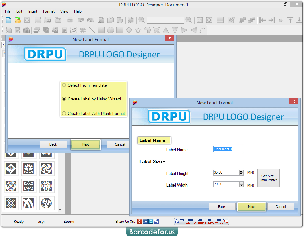 Watch screenshots of Logo Maker Software - BarcodeFor.us