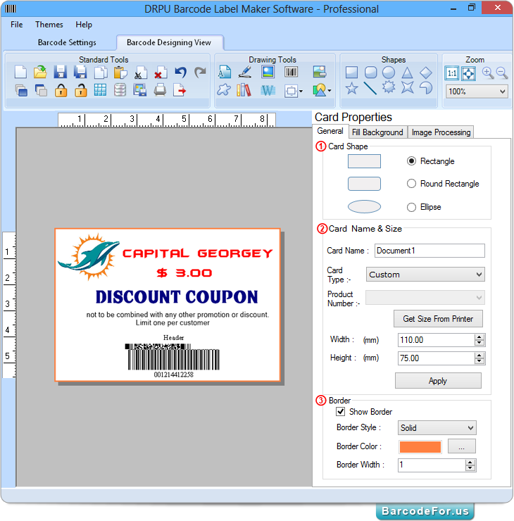 Barcode Generator (Professional Edition) creates stickers - BarcodeFor.us