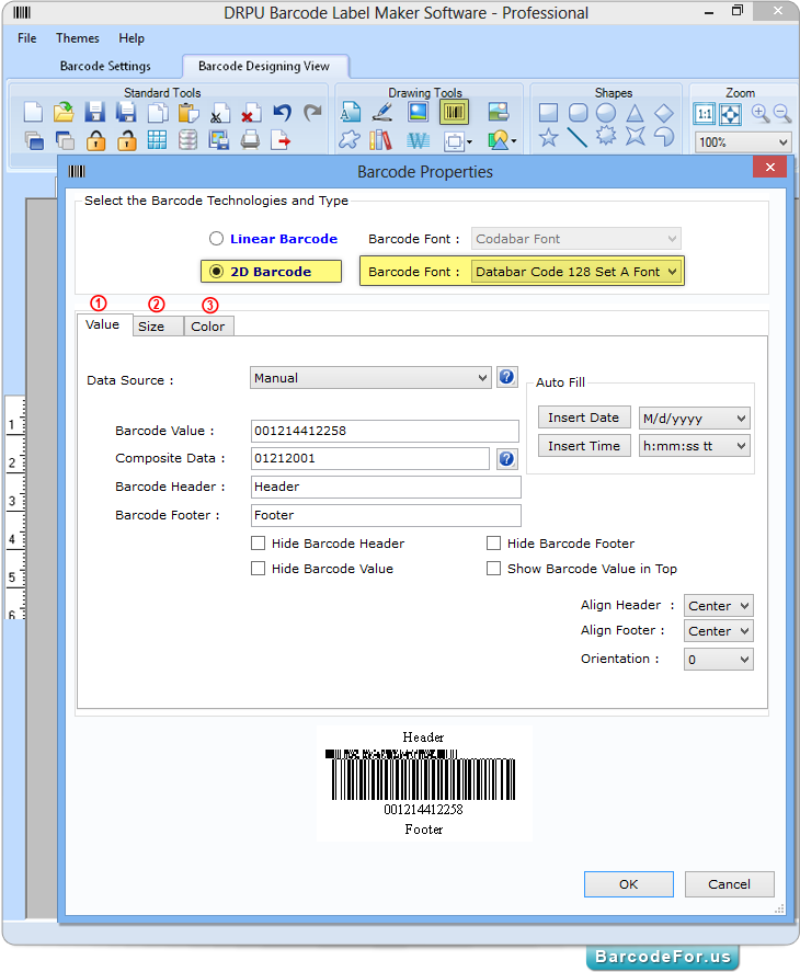 Screenshots of Barcode Generator (Professional Edition) - BarcodeFor.us