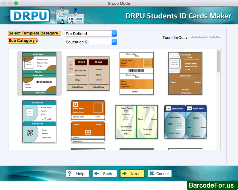 Mac Gate Pass ID Cards Maker Software Screenshots to design visitor ID ...