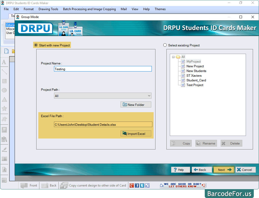 Watch screenshots of Student ID Cards Maker - BarcodeFor.us